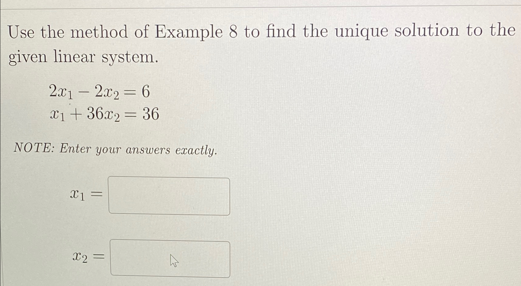 Solved Use the method of Example 8 ﻿to find the unique | Chegg.com