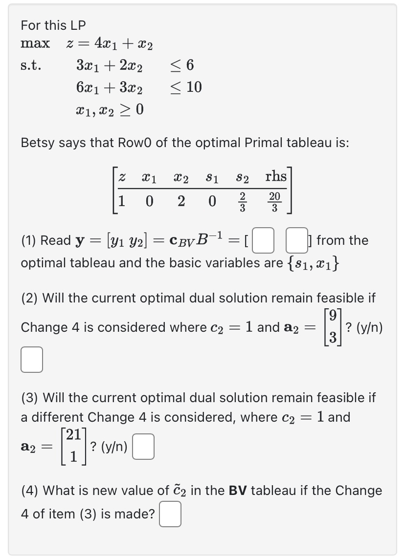 Solved For this LPmax,z=4x1+x2 | Chegg.com