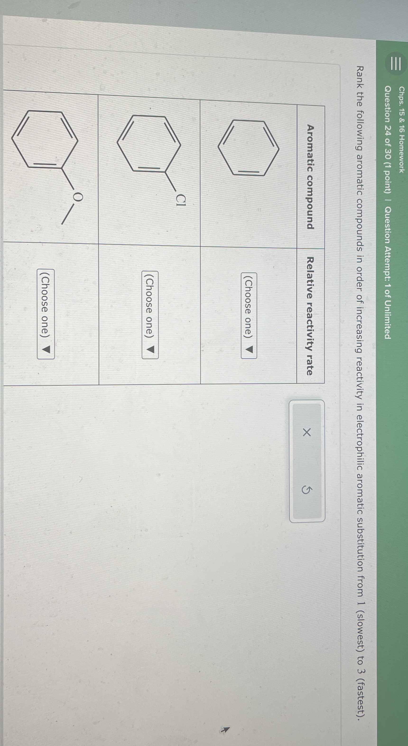 Solved Chps. 15 ﻿& 16 ﻿HomeworkQuestion 24 ﻿of 30 (1 ﻿point) | Chegg.com