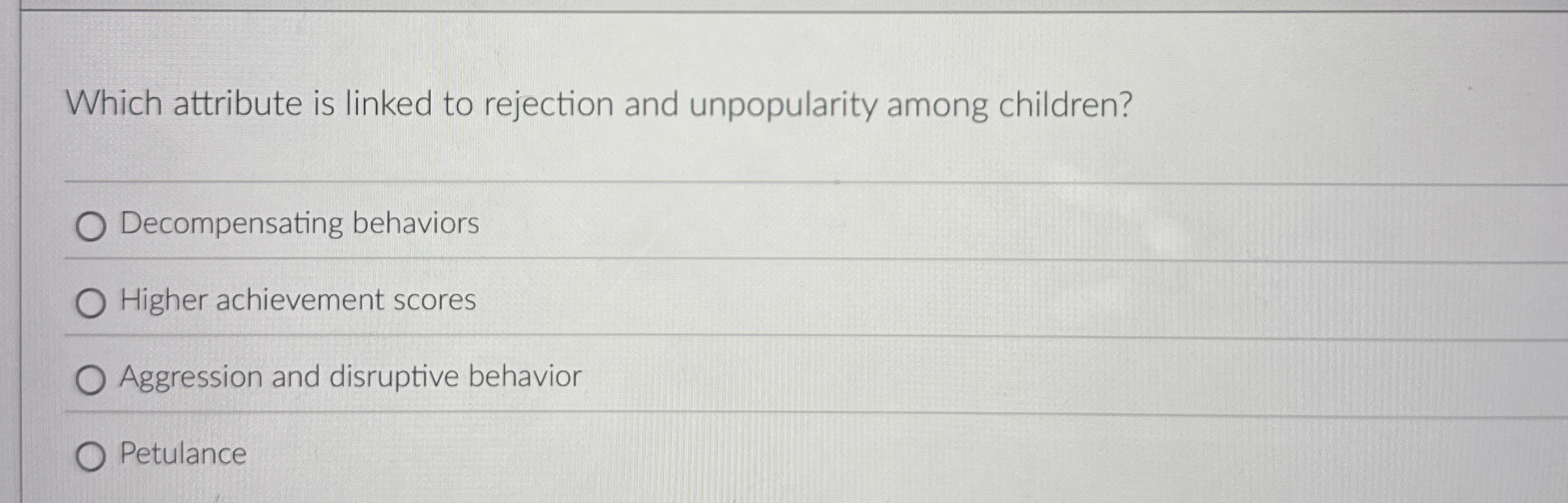 Solved Which attribute is linked to rejection and | Chegg.com