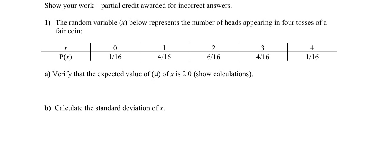 Solved Show Your Work ï Partial Credit Awarded For Chegg