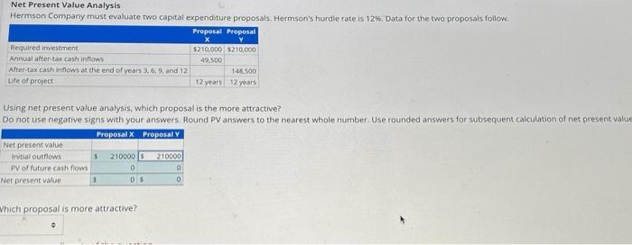 Solved Using net present value analysis, which proposal is | Chegg.com