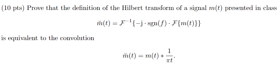 Solved (10 ﻿pts) ﻿Prove that the definition of the Hilbert | Chegg.com