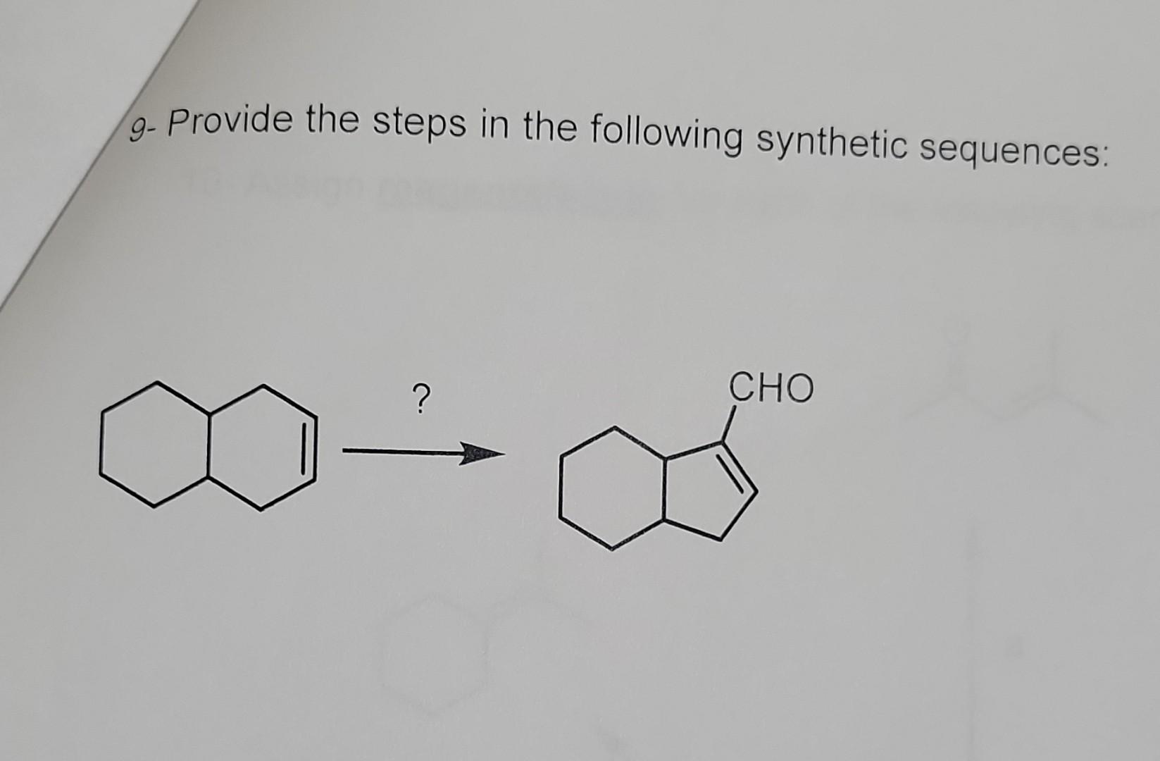 Solved provide the steps in the following synthetic | Chegg.com