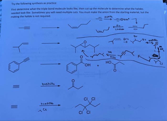 Solved Try the following synthesis as practice: First | Chegg.com