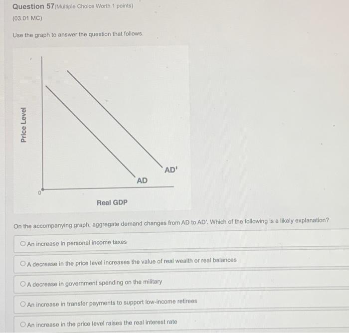 Solved Question 47 (Multiple Choice Worth 1 points) (03.02 | Chegg.com