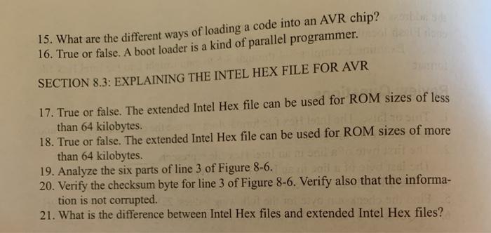 Solved CHAPTER 8: AVR HARDWARE CONNECTION PROBLEMS SECTION | Chegg.com