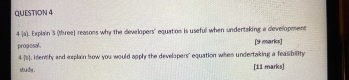 Solved QUESTION 4 4 (a). Explain 3 (three) reasons why the | Chegg.com