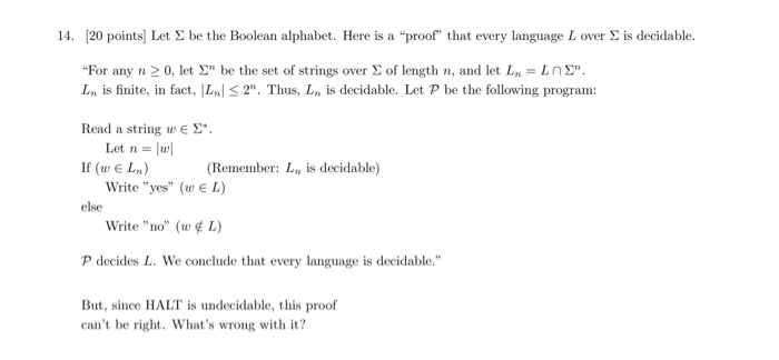 Solved 14. [20 points) Let be the Boolean alphabet. Here is | Chegg.com