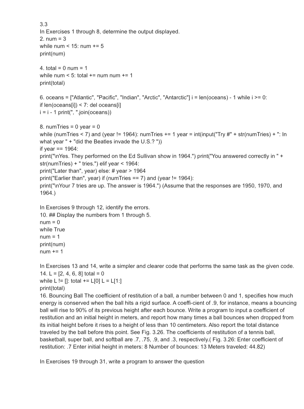 3.3In Exercises 1 ﻿through 8, ﻿determine the output | Chegg.com