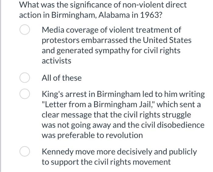 When Martin Luther King came to Birmingham... the | Chegg.com