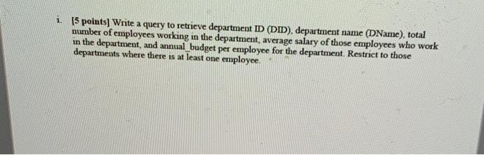 Solved IE 6700 Data Management for Analytics Problem 3. The | Chegg.com