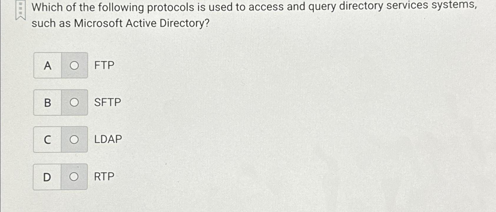 Solved Which of the following protocols is used to access | Chegg.com