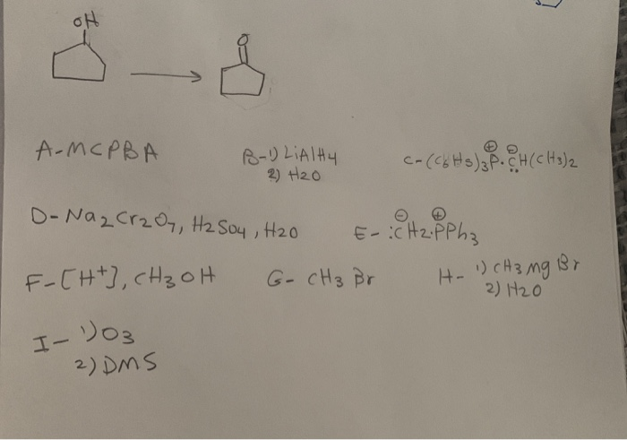 Solved ON A-MCPBA B-1) LiAlH4 2) H2O C-(C6HS); P. CH(CH3)2 | Chegg.com
