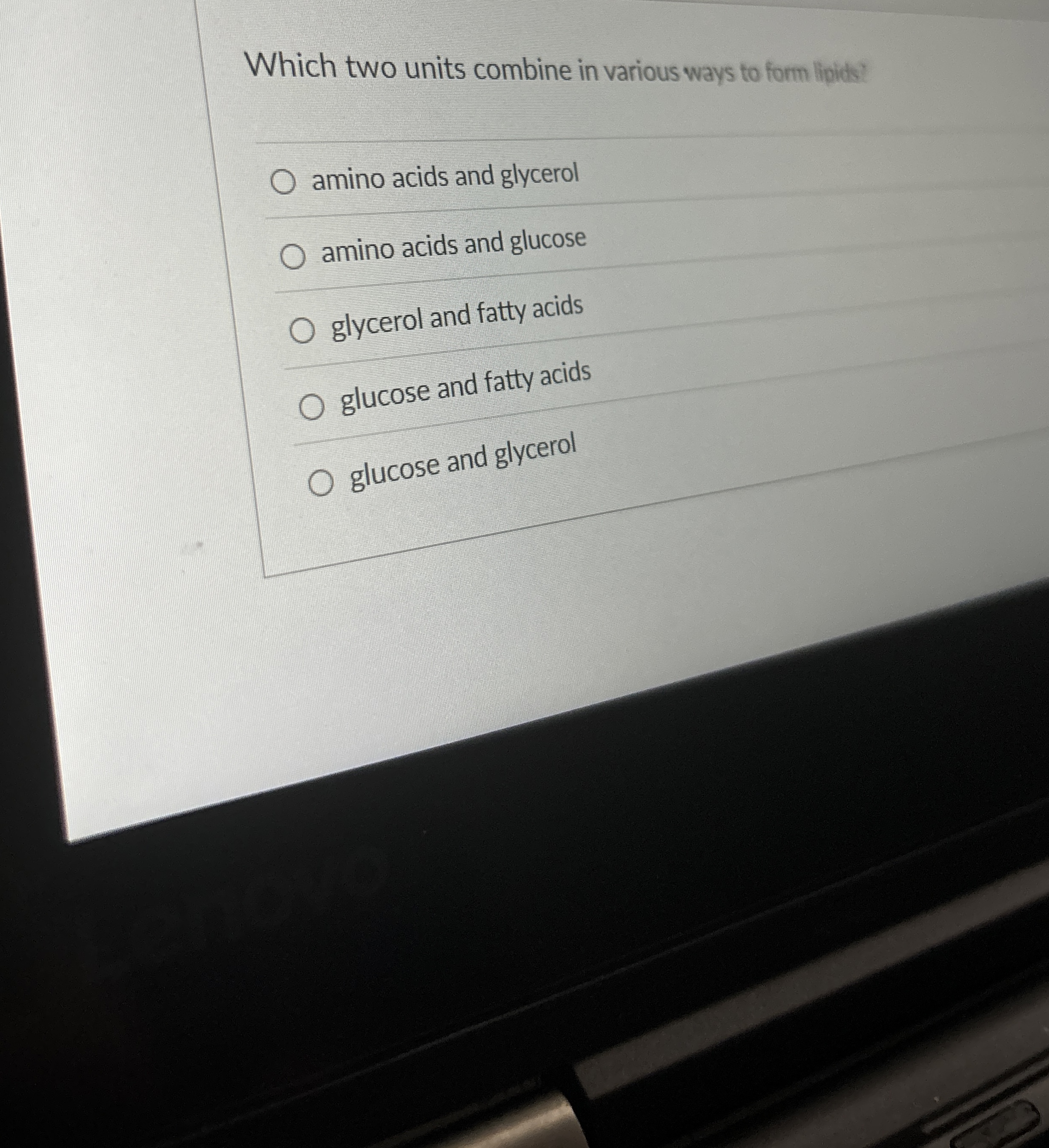 Solved Which two units combine in various ways to form | Chegg.com