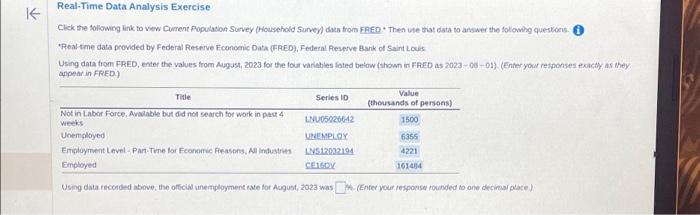 Solved K Real-Time Data Analysis Exercise Click the | Chegg.com