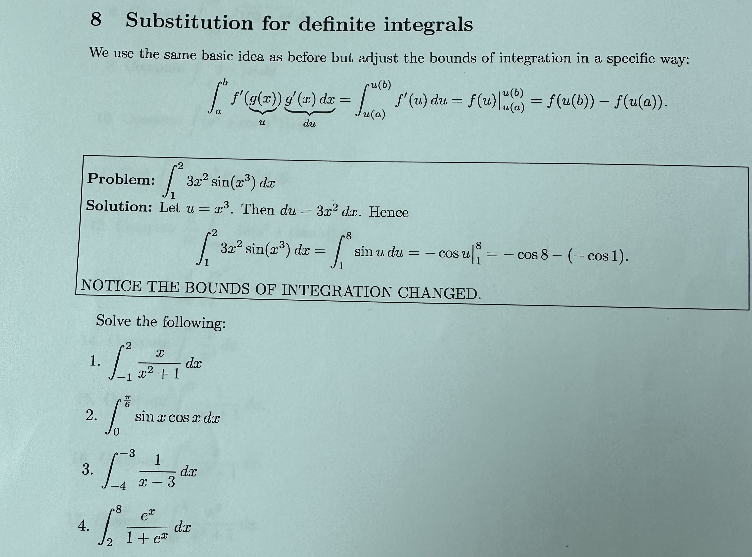 Solved NOTICE THE BOUNDS OF INTEGRATION CHANGED.Solve the | Chegg.com