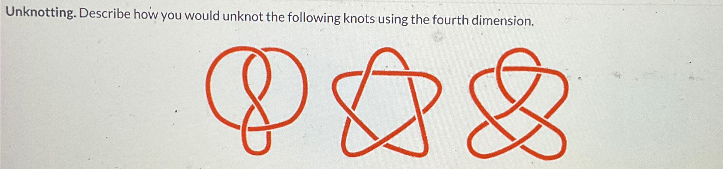 Unknotting. Describe how you would unknot the | Chegg.com