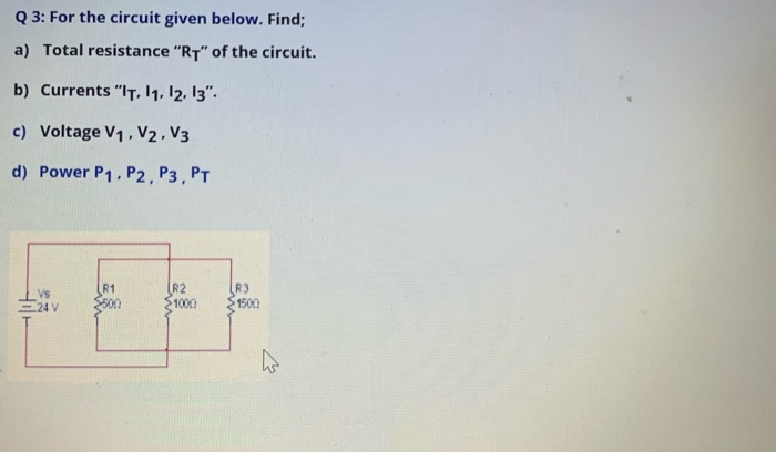 Q1: Find the total resistance of the circuit shown | Chegg.com