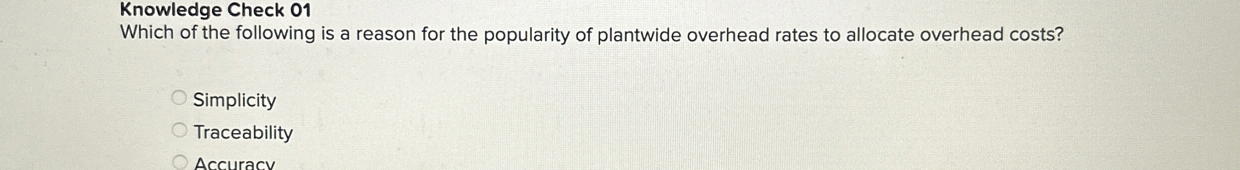 Solved Knowledge Check 01Which of the following is a reason | Chegg.com