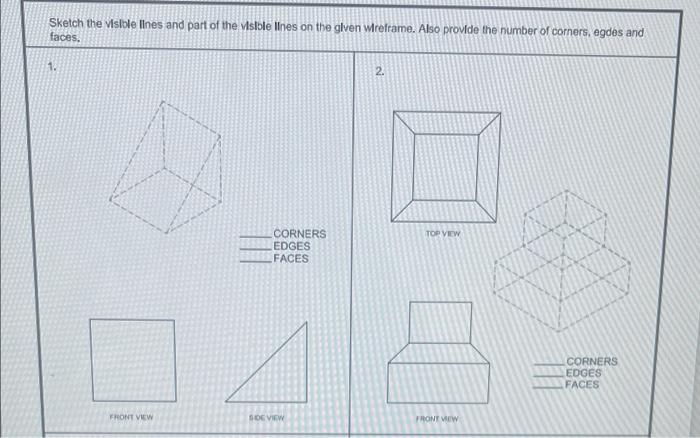 Solved Sketch the visible lines and part of the visible | Chegg.com