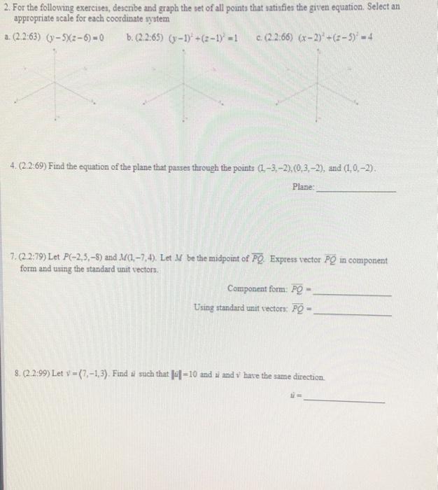 Solved 2. For the following exercises, describe and graph | Chegg.com