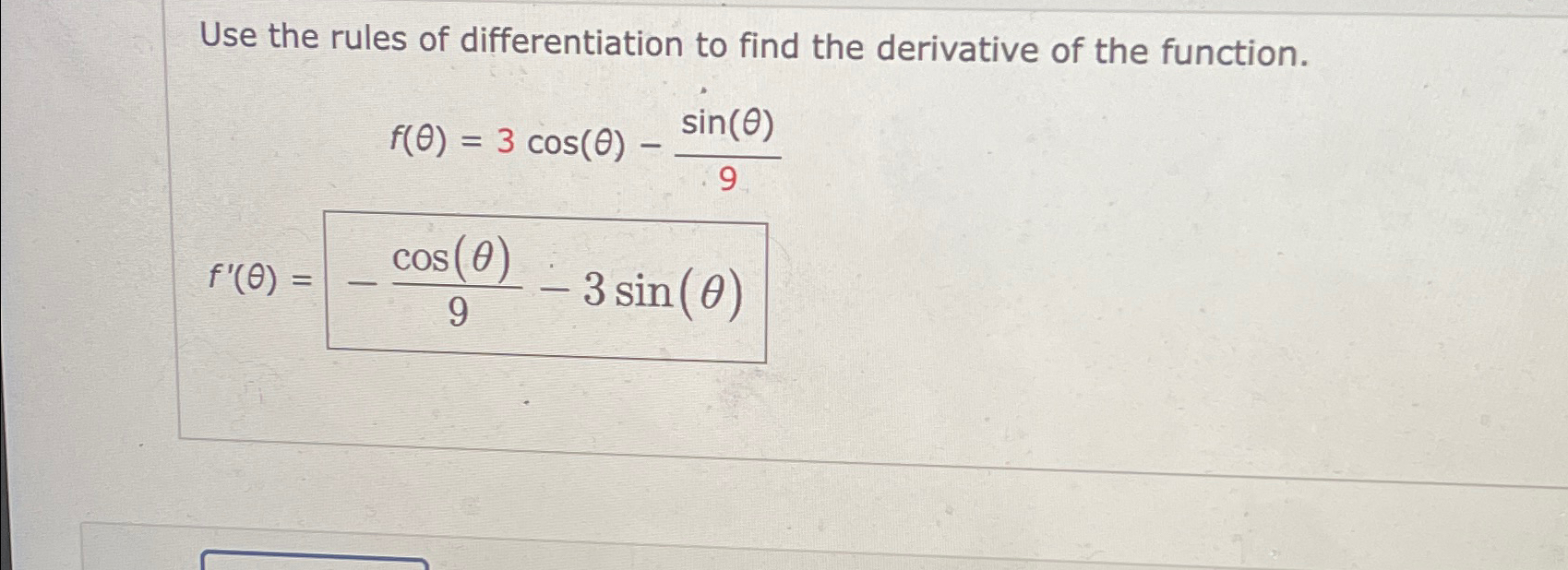 Solved Use the rules of differentiation to find the | Chegg.com