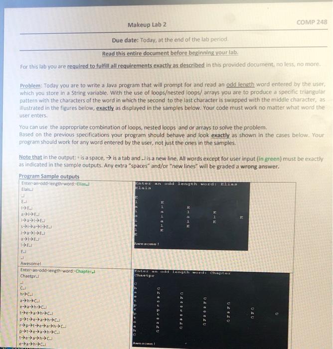 Solved Makeup Lab 2 COMP 248 Due date: Today, at the end of | Chegg.com