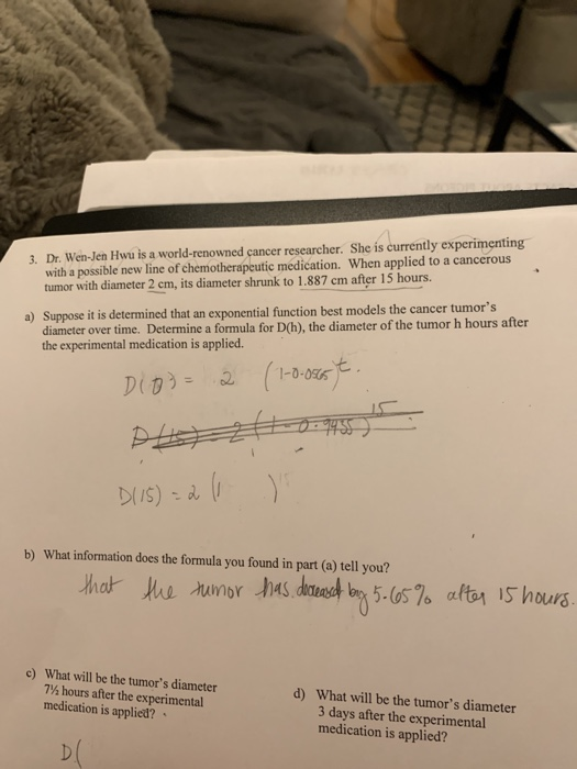 Solved 3. Dr. Wen-Jen Hwu is a world-renowned cancer | Chegg.com