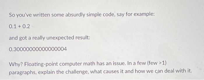 Solved So you've written some absurdly simple code, say for | Chegg.com