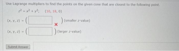Solved Use Lagrange multipliers to find the points on the | Chegg.com