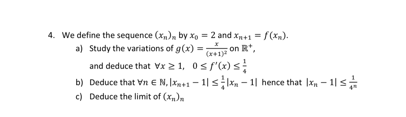 Solved We Define The Sequence Xn N ﻿by X0 2 ﻿and