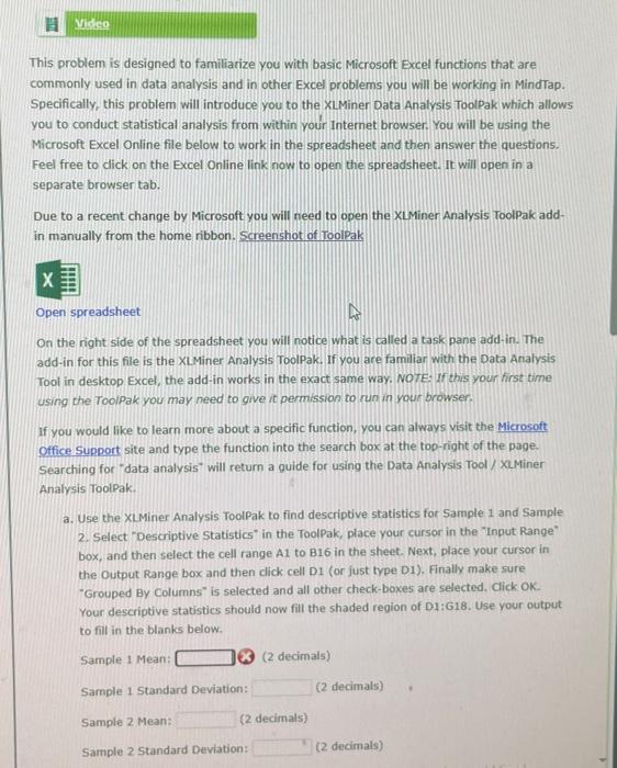 This problem is designed to familiarize you with | Chegg.com