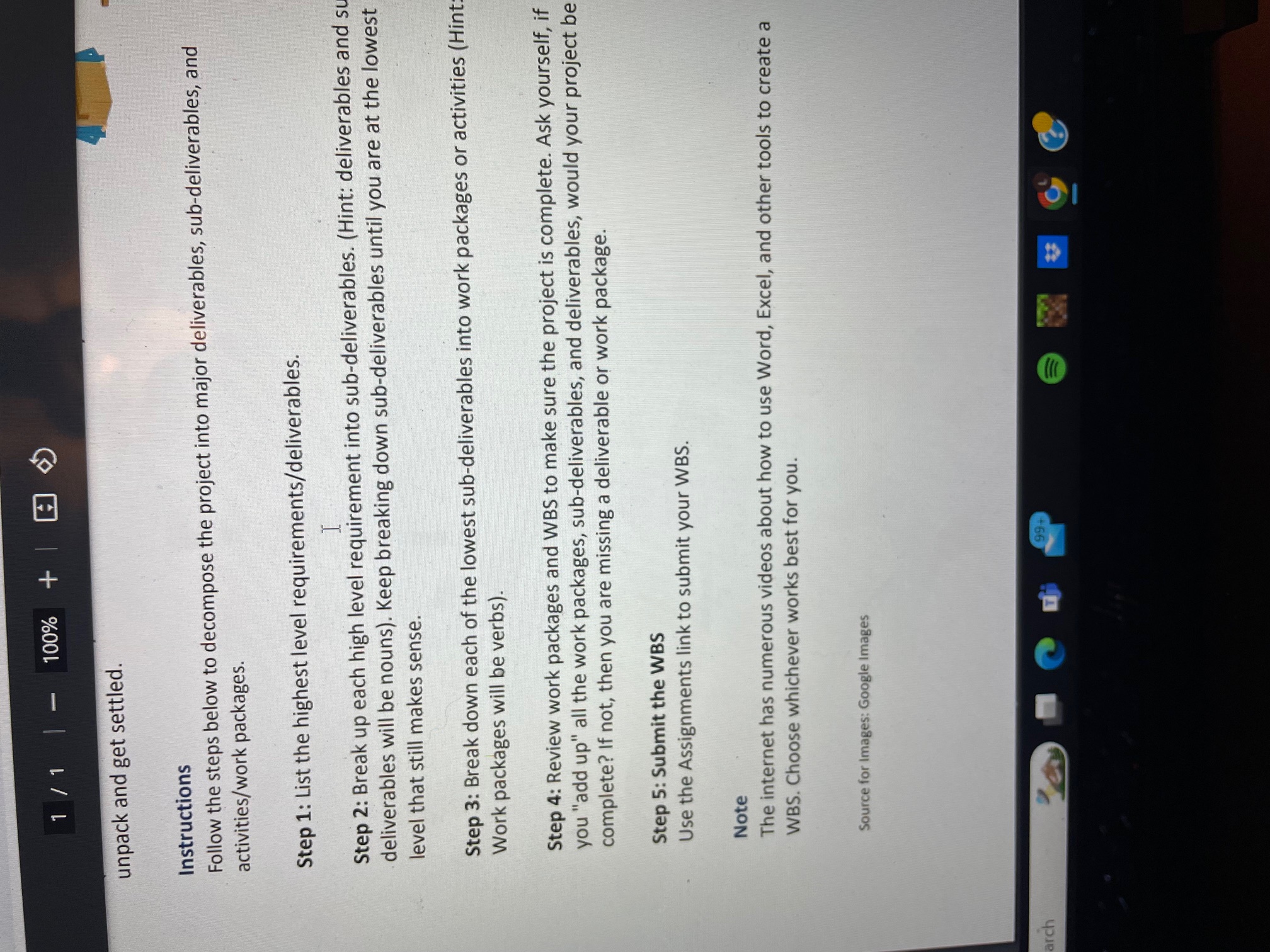 Solved Chapter 06: Creating a WBSFor this assignment, you | Chegg.com