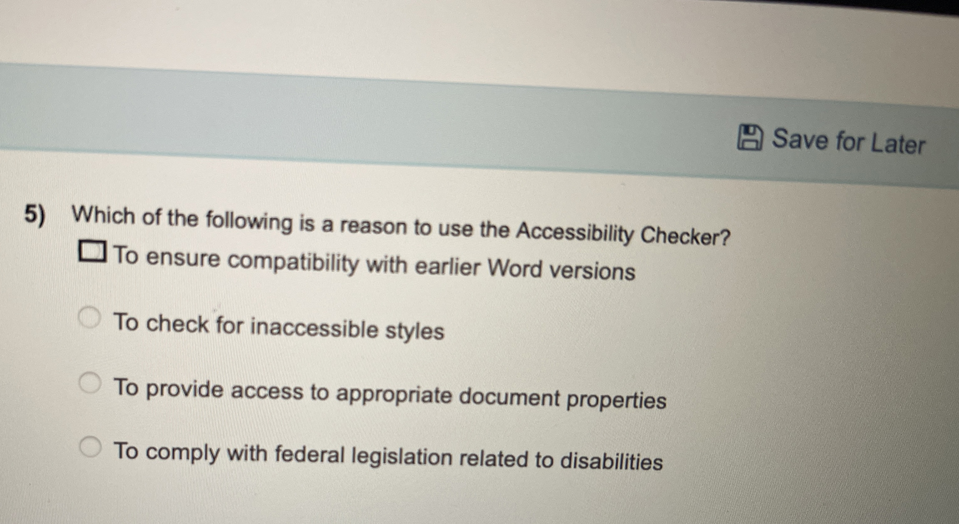 Solved Save for LaterWhich of the following is a reason to | Chegg.com