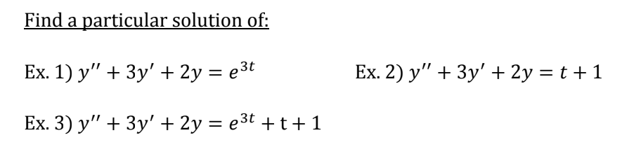 Solved Find a particular solution | Chegg.com