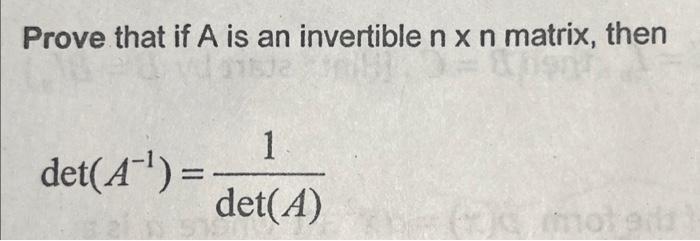 Solved Prove that if A is an invertible nxn matrix, then | Chegg.com