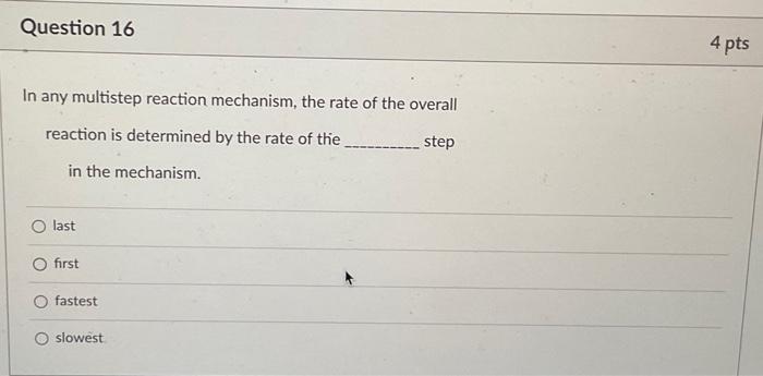 Solved In any multistep reaction mechanism, the rate of the | Chegg.com
