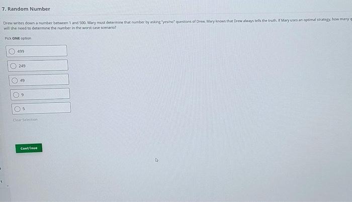 Solved 7. Random Number Drew writes down a number between 1 | Chegg.com
