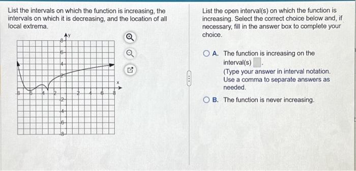 Solved List the intervals on which the function is | Chegg.com