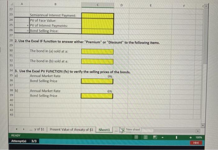 Solved Saved BB FILE Bond Pricing - Excel FORMULAS DATA HOME | Chegg.com