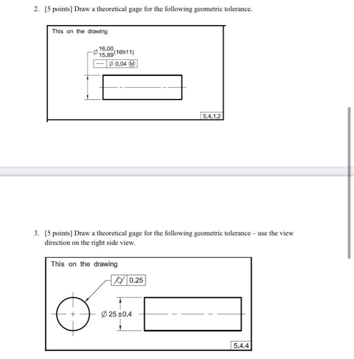 Solved 2. [5 points] Draw a theoretical gage for the | Chegg.com