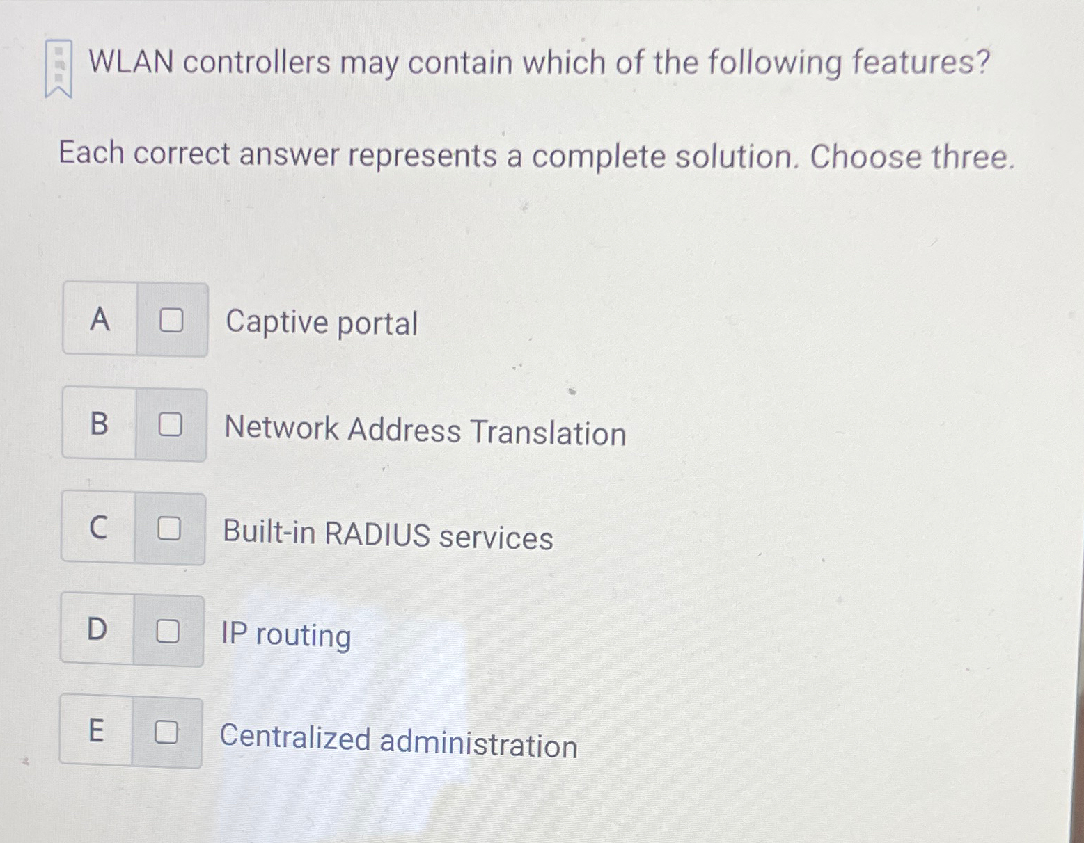 Solved WLAN controllers may contain which of the following | Chegg.com