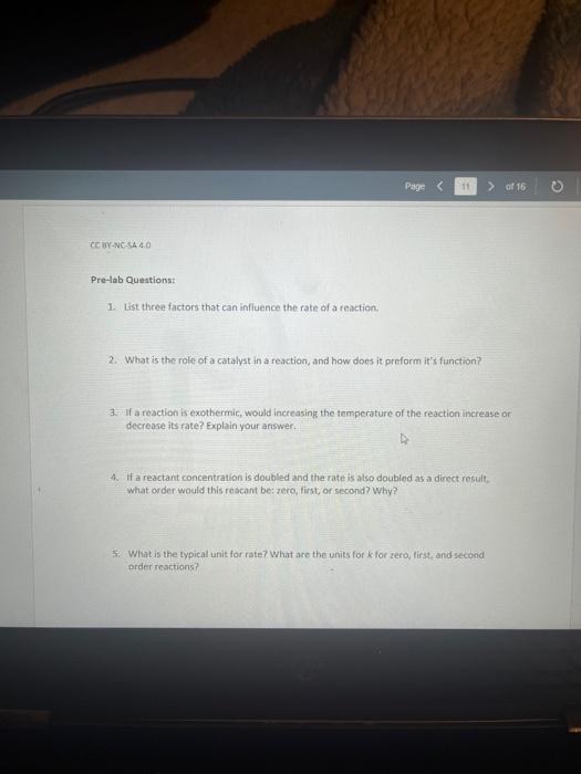 Solved Pre-lab Questions: 1. List three factors that can | Chegg.com