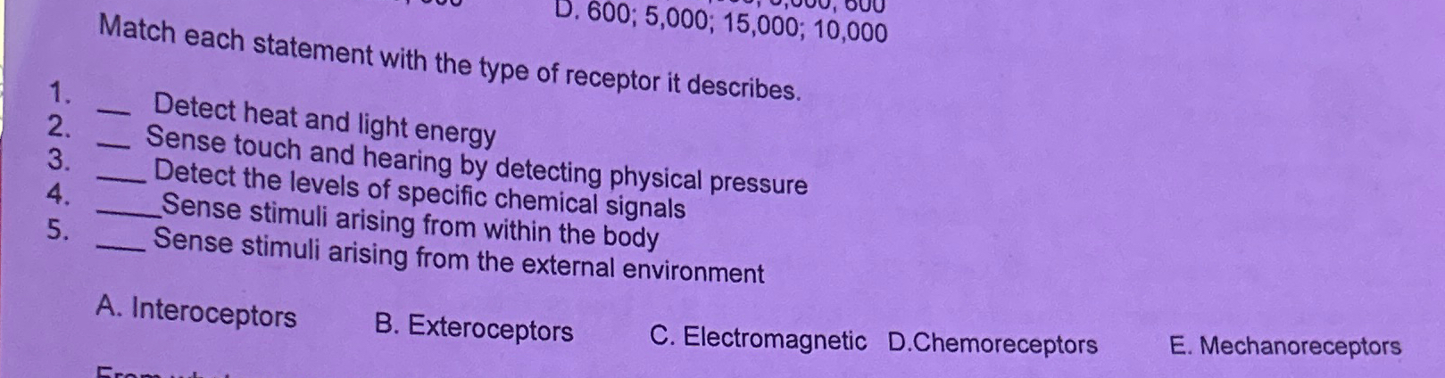 Solved Match each statement with the type of receptor it | Chegg.com