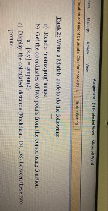 Solved Assignment 1 (1) (Protected View) - Microsoft Word | Chegg.com