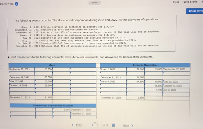 Solved Help Save & Exits Homework Check my The following | Chegg.com