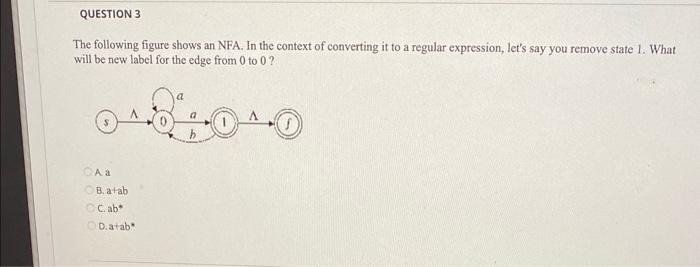 Solved The following figure shows an NFA. In the context of | Chegg.com