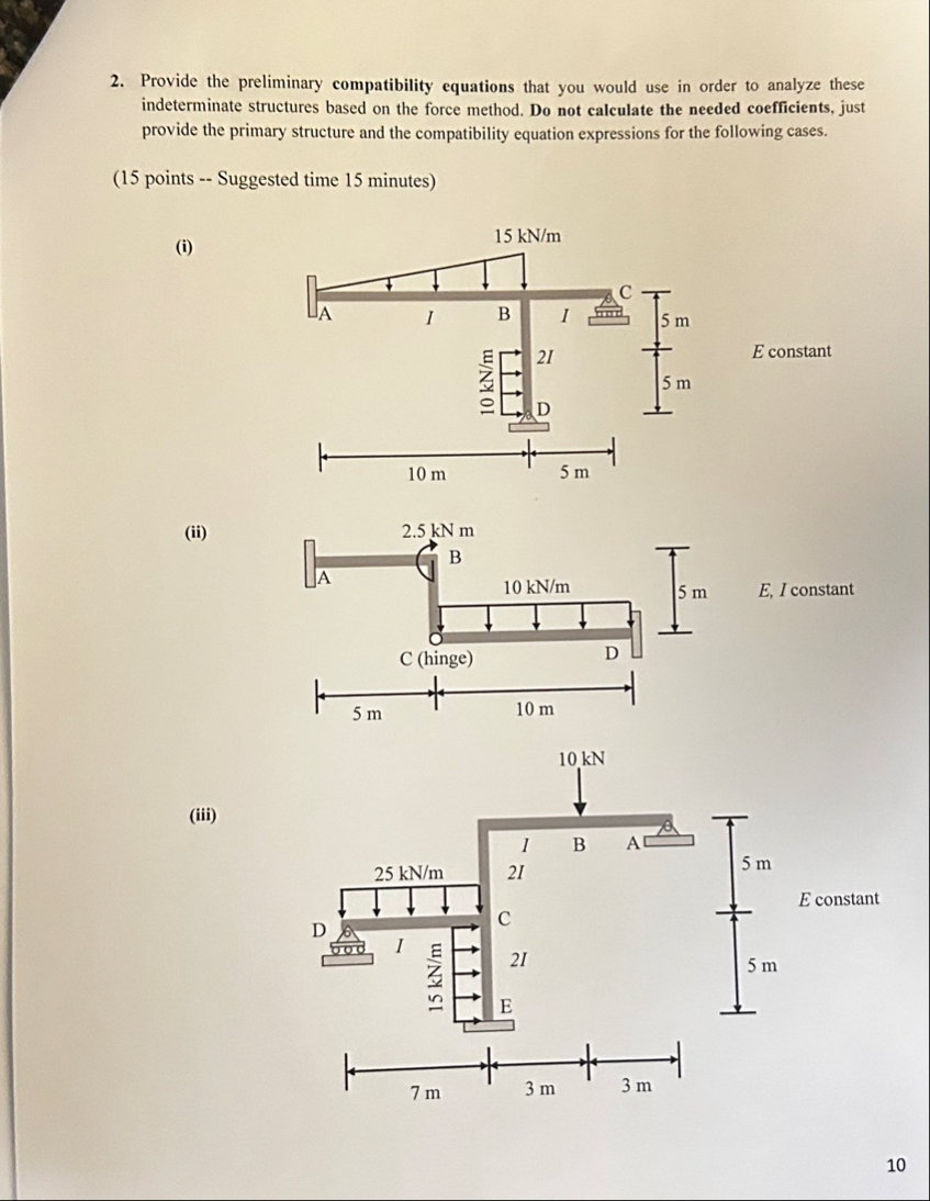 Provide the preliminary compatibility equations that | Chegg.com