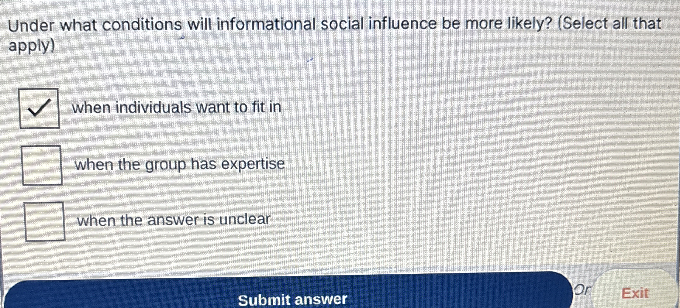 Solved Under what conditions will informational social | Chegg.com